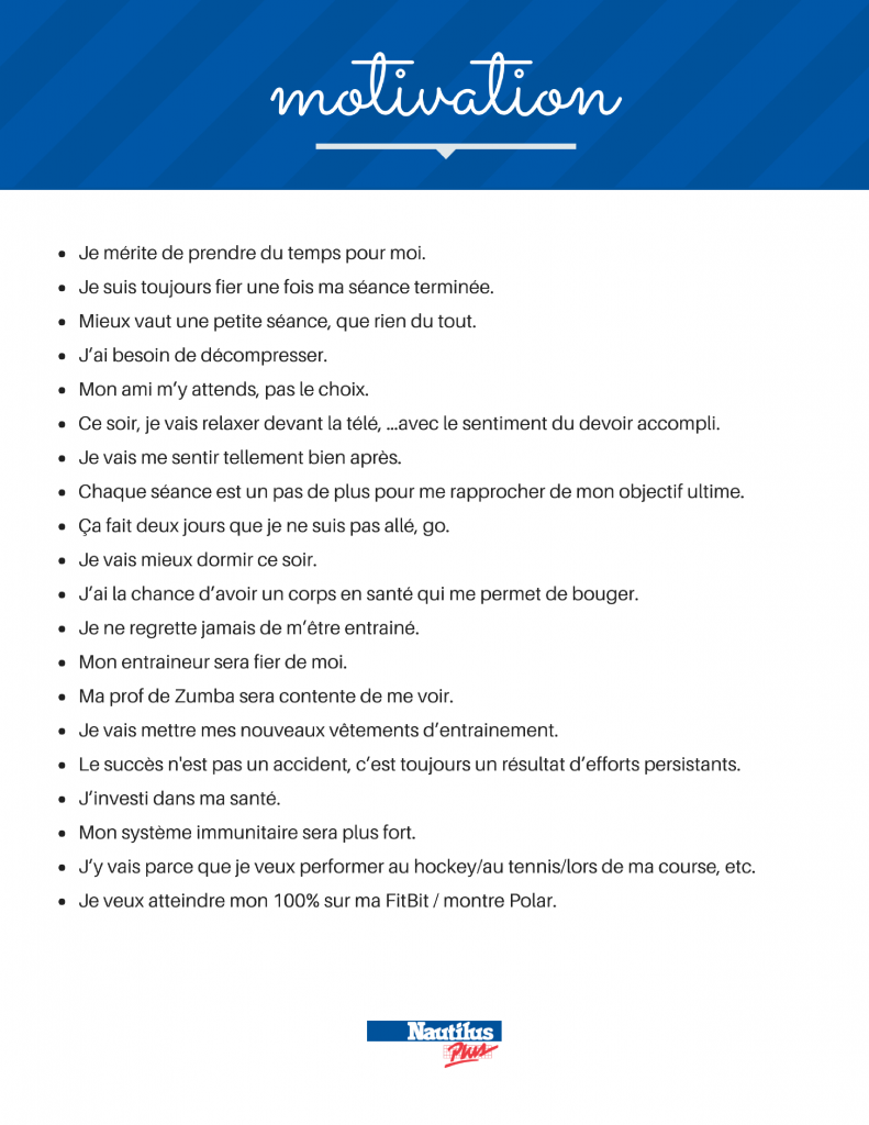 20 choses à se dire pour se motiver à aller au gym | Nautilus Plus